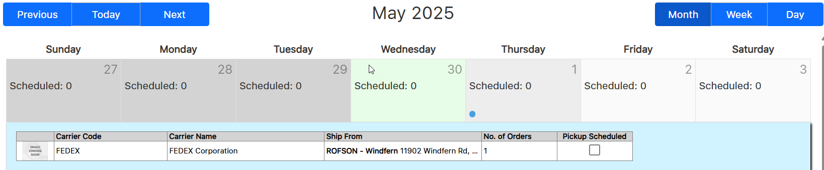 Pickup Calendar – Help Center